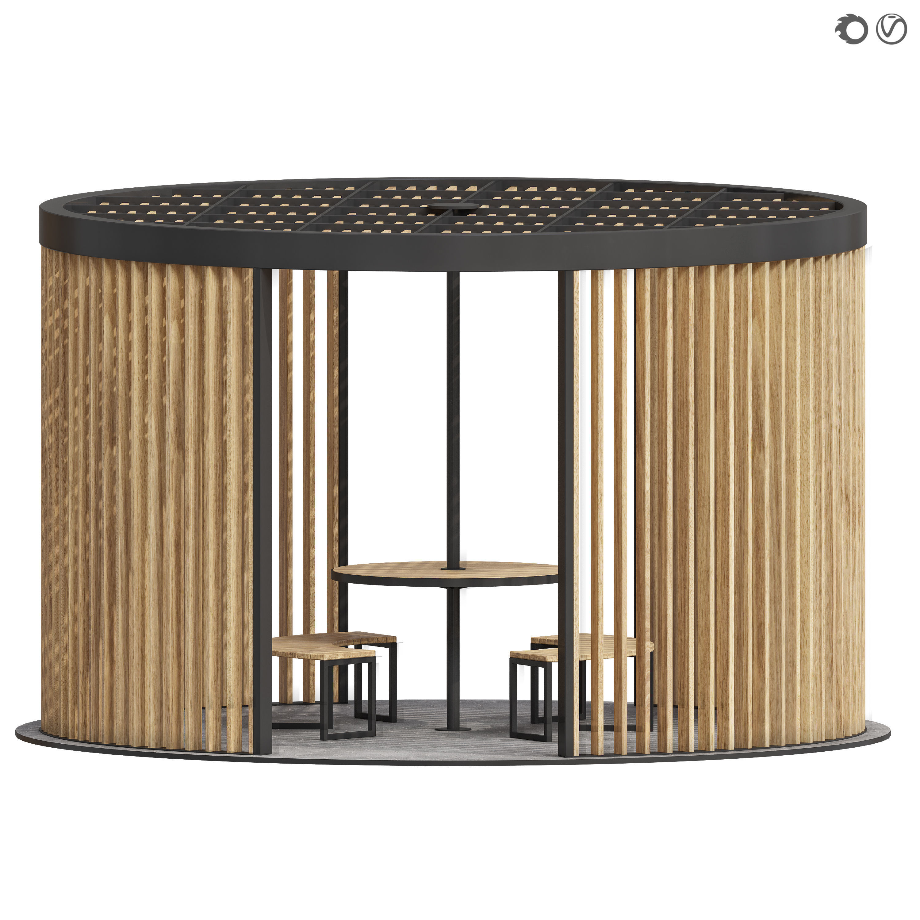 Round pavilion 3D model | CGTrader
