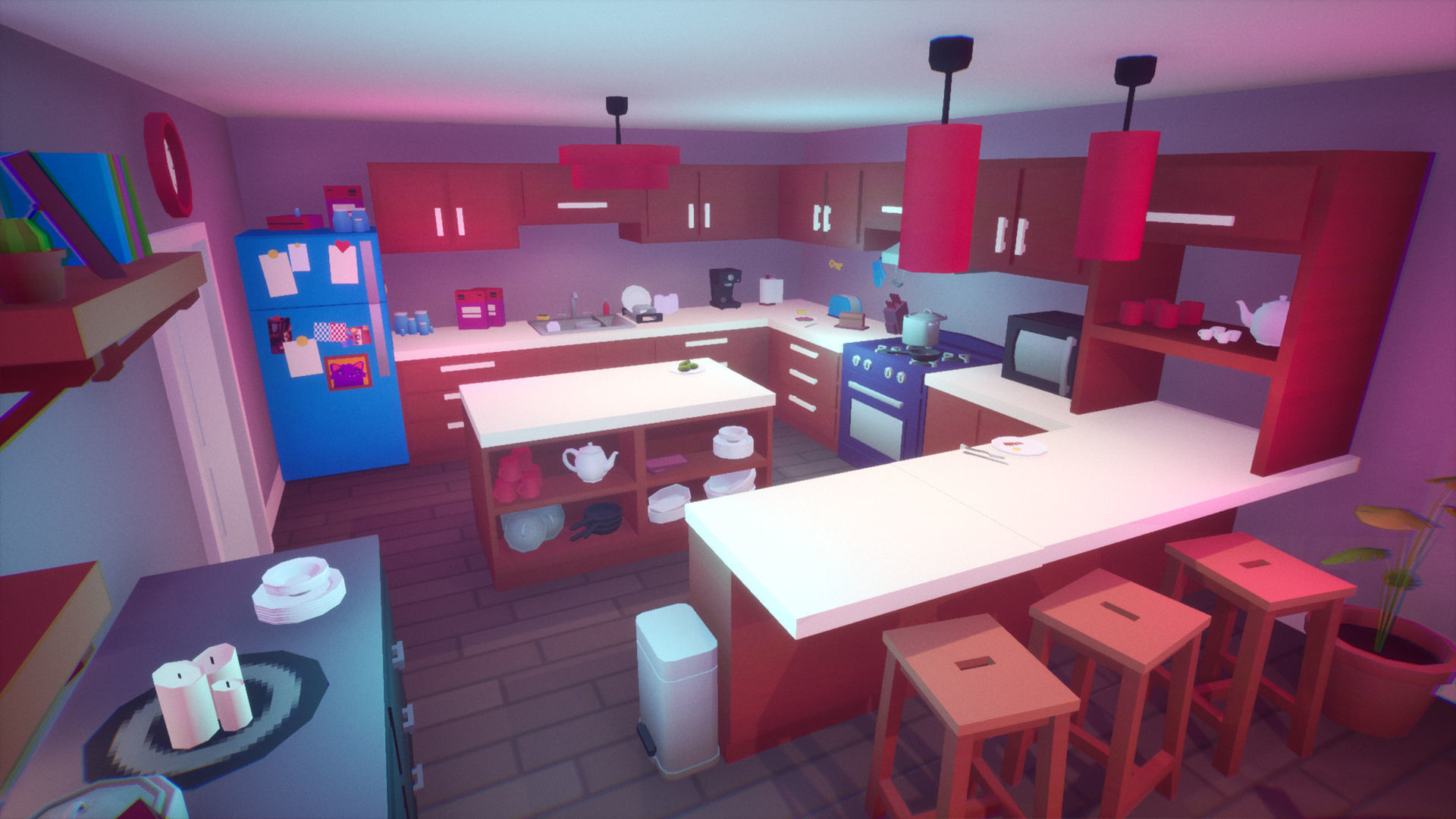 Free Low Poly House Interior free VR / AR / low-poly 3D model | CGTrader