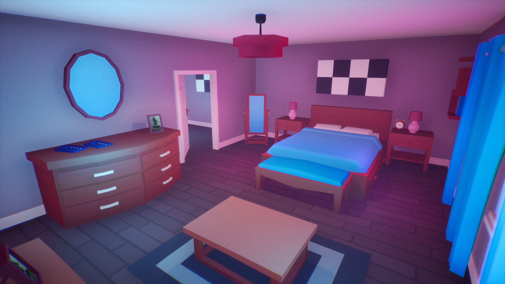 Free Low Poly House Interior free VR / AR / low-poly 3D model | CGTrader