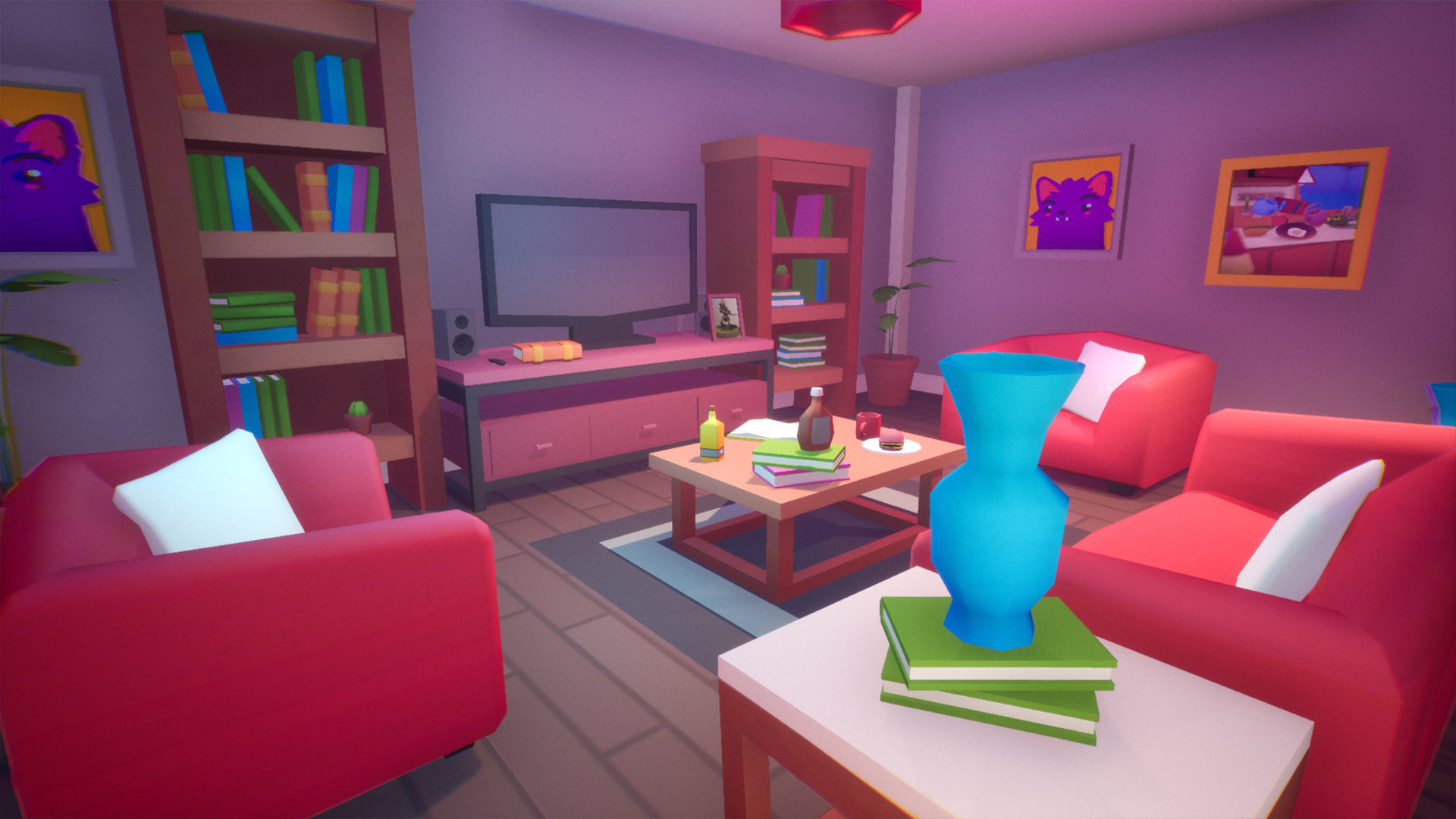 Free Low Poly House Interior free VR / AR / low-poly 3D model | CGTrader