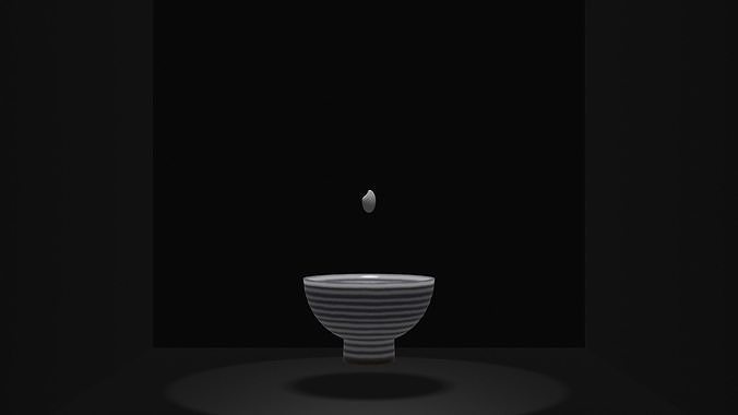 Japanese rice and bowl free 3D model | CGTrader