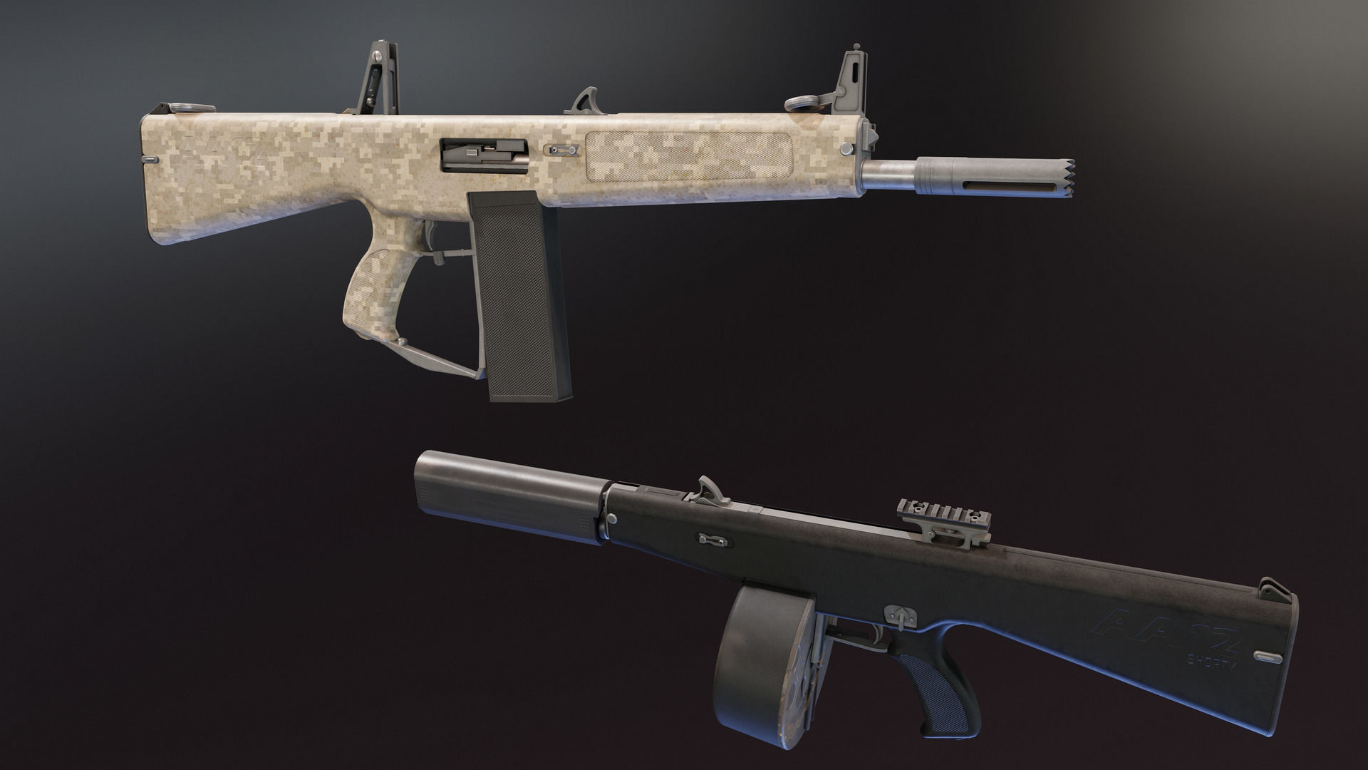 3D model AA12 Shotgun VR / AR / low-poly | CGTrader