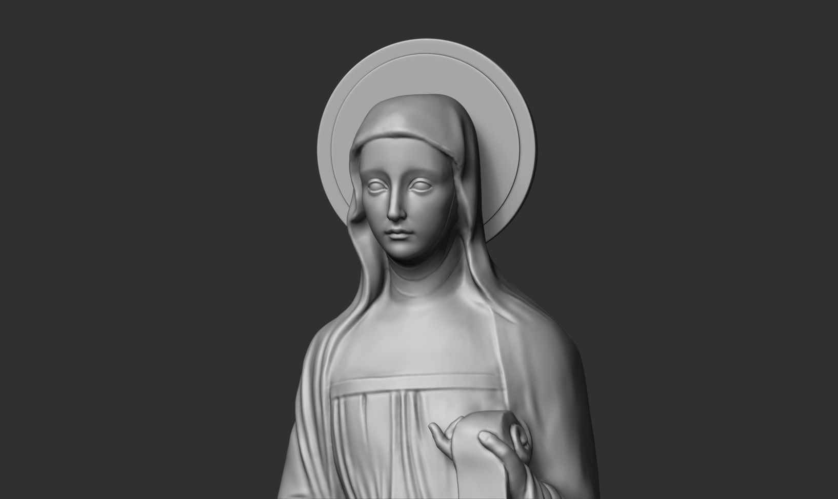 Mother Mary Statue - High Poly Decimated 3D model | CGTrader