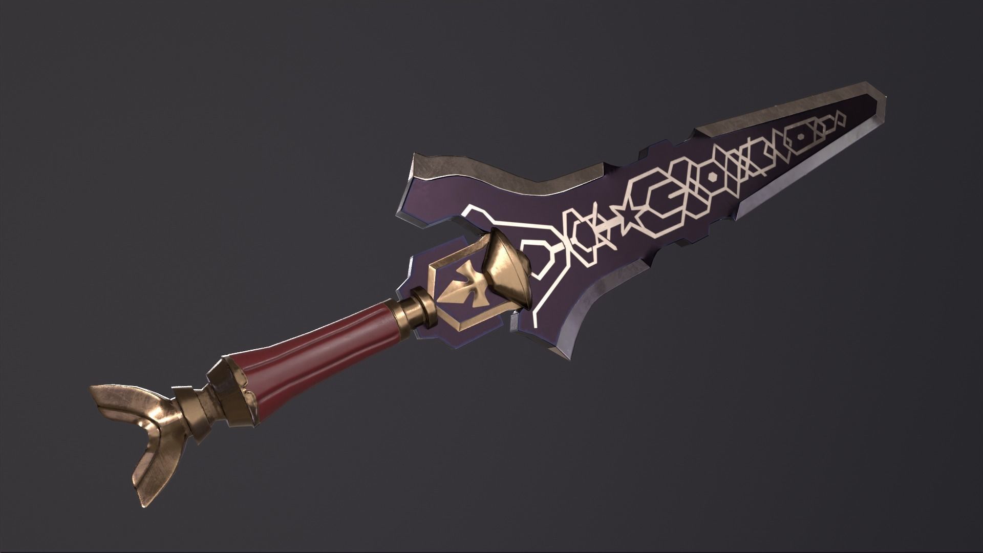 3D model Fantasy Sword Medieval Stylized PBR VR / AR / low-poly | CGTrader