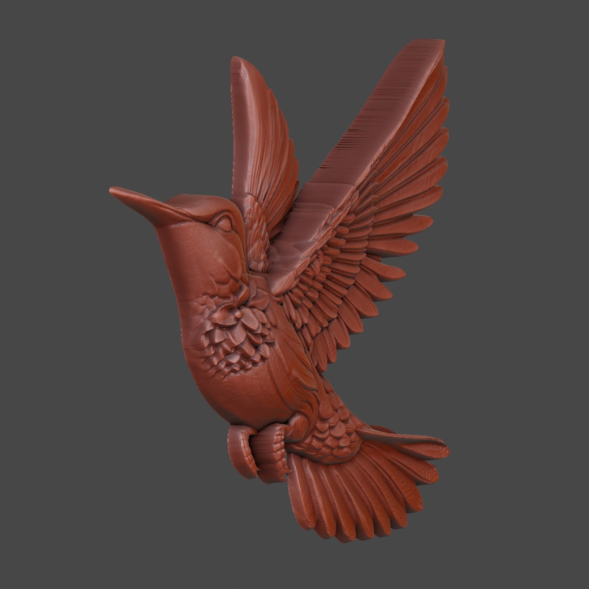 Humming bird Relief for CNC and 3D Printing 3D model 3D printable ...