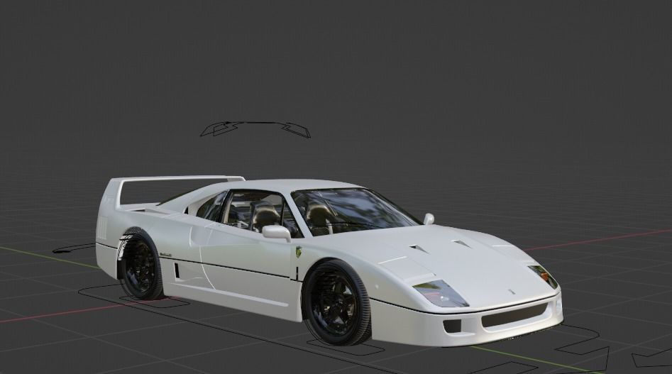 Ferrari F40 free 3D model rigged | CGTrader