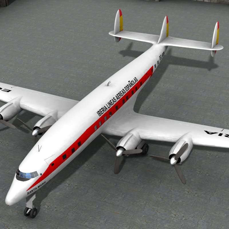 Lockheed Constellation Poser Vue 3D Model rigged .vue .pz3 .pp2 ...