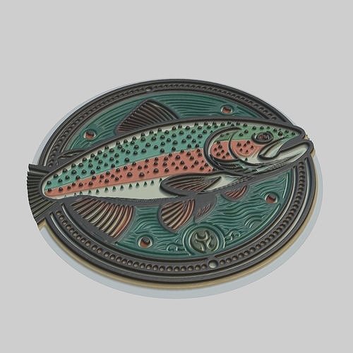 Trout Animal 3D model 3D printable | CGTrader