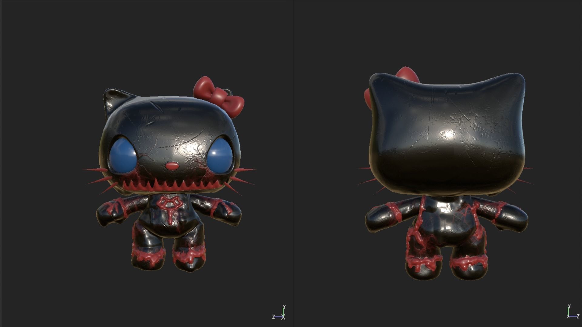 Hello Kitty Dark Version 3D model | CGTrader
