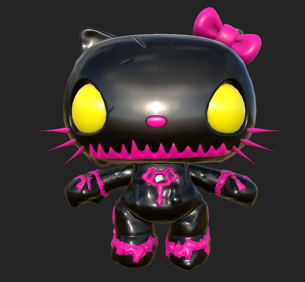 Neon Hello Kitty 3D model | CGTrader