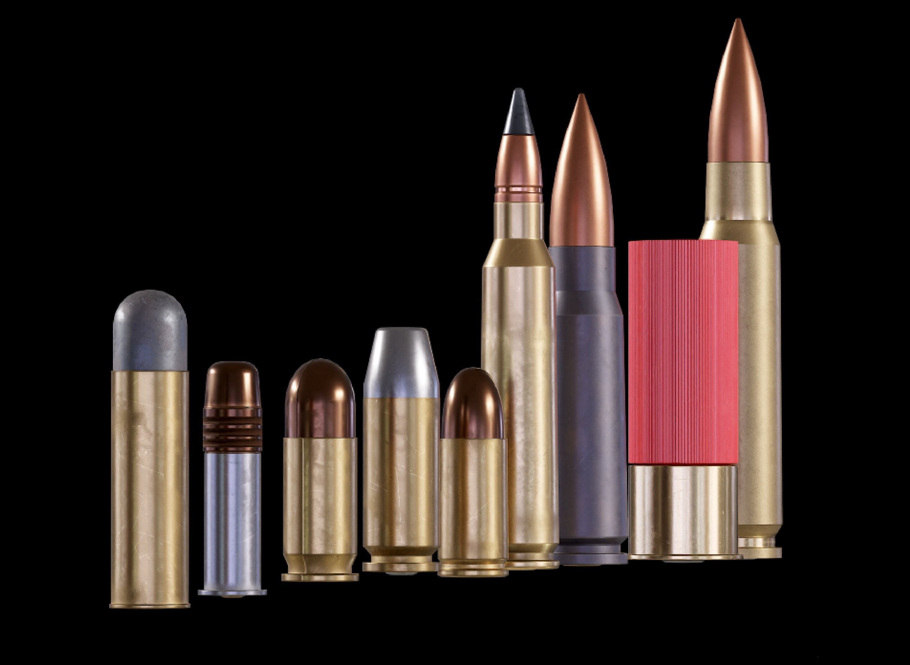 Bullets Pack 1 - Mixed Caliber Ammo free VR / AR / low-poly 3D model ...