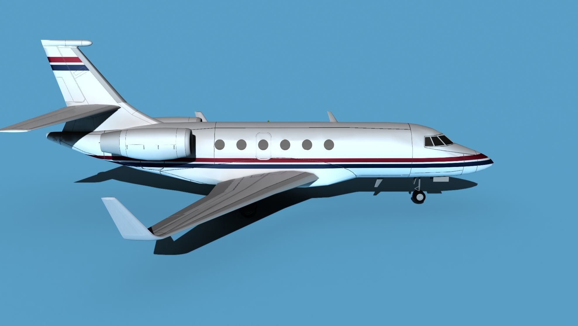 Dassault Falcon 2000 V11 3D model rigged | CGTrader