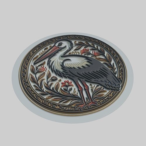 Stork Animal 3D model 3D printable | CGTrader