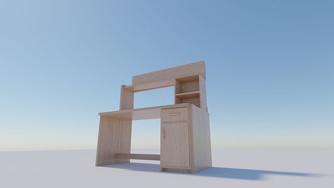 table with desks free 3D model | CGTrader