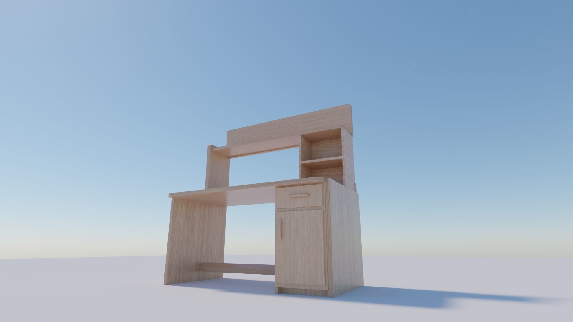 table with desks free 3D model | CGTrader