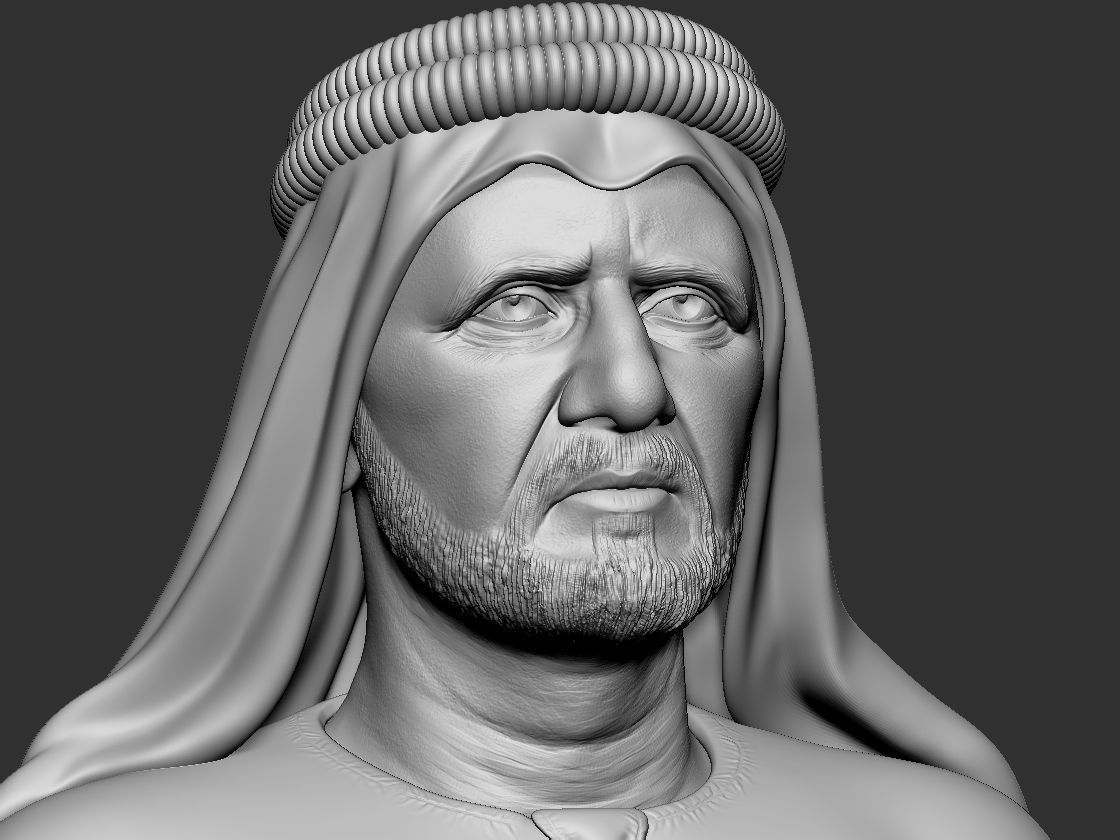 Sheikh-Mohammed-bin-Rashid-Al-Maktoum 3d model 3D model 3D printable ...
