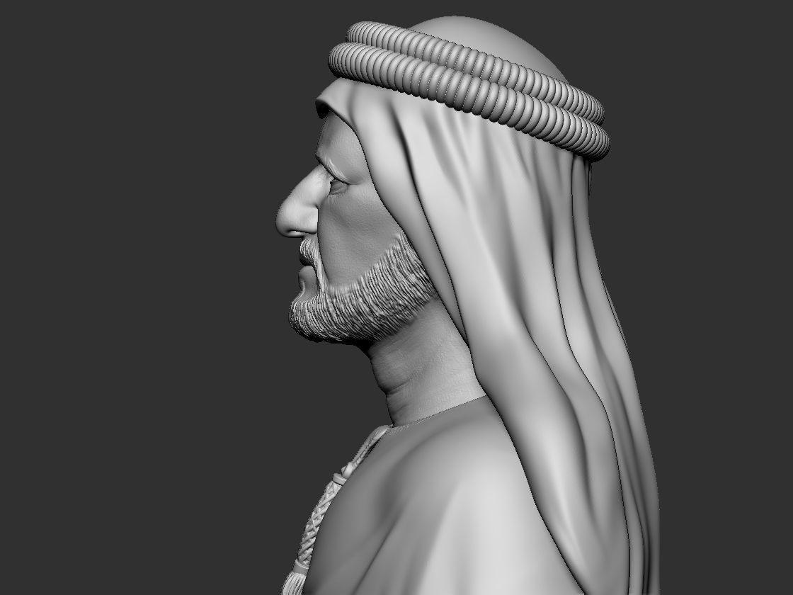 Sheikh-Mohammed-bin-Rashid-Al-Maktoum 3d model 3D model 3D printable ...