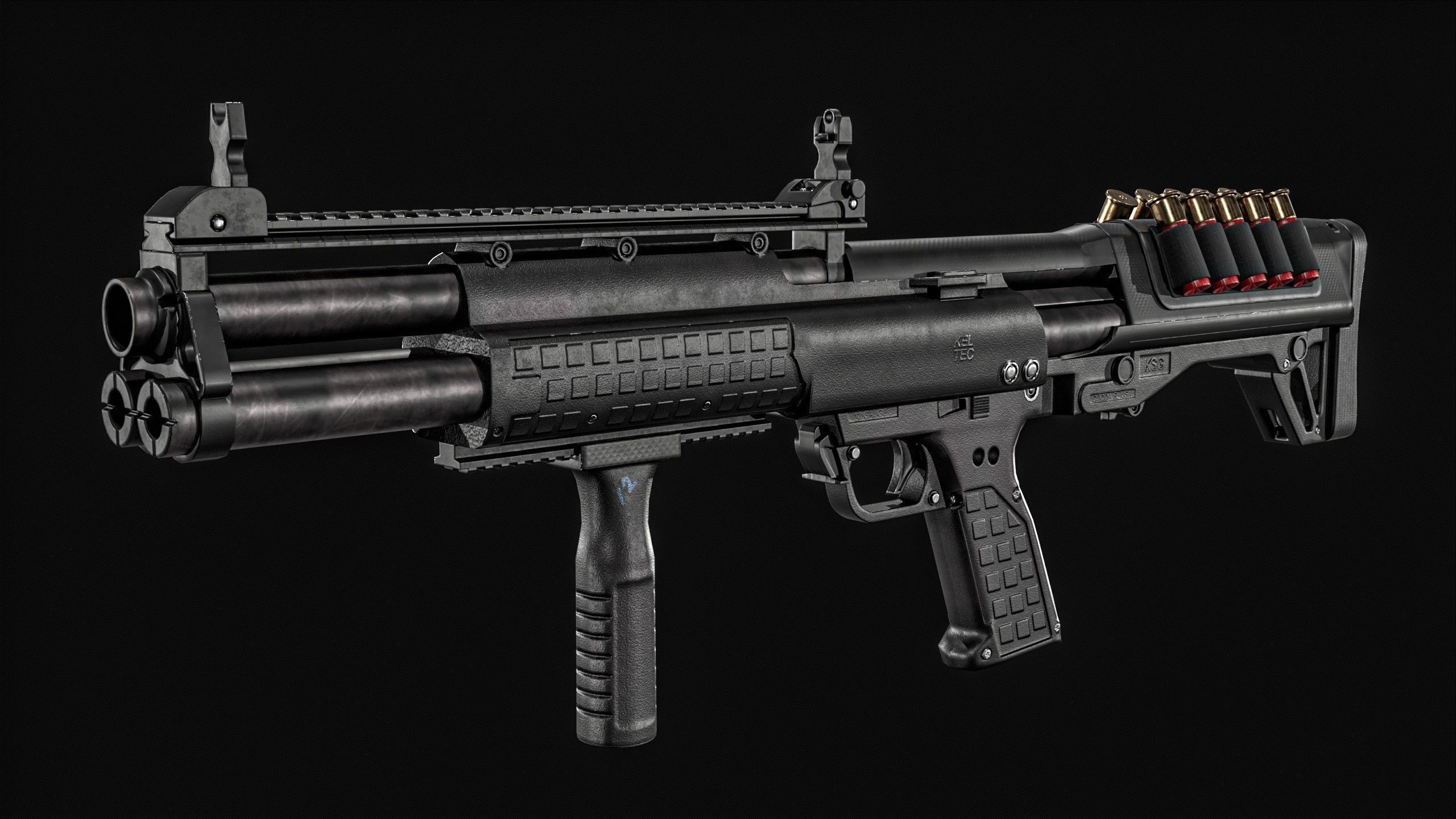 3D model KelTec KSG Shotgun VR / AR / low-poly | CGTrader