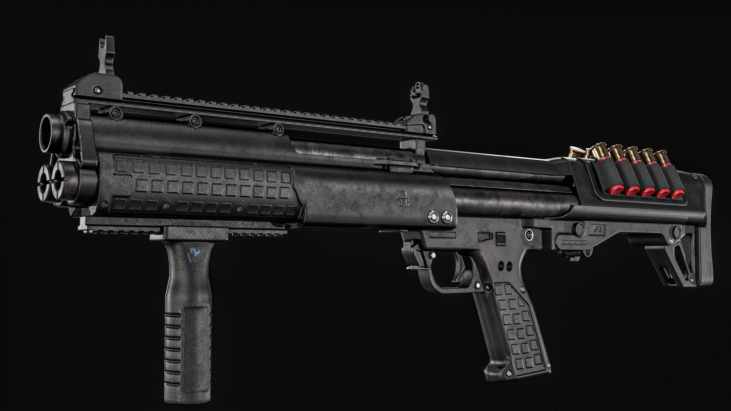 3D model KelTec KSG Shotgun VR / AR / low-poly | CGTrader