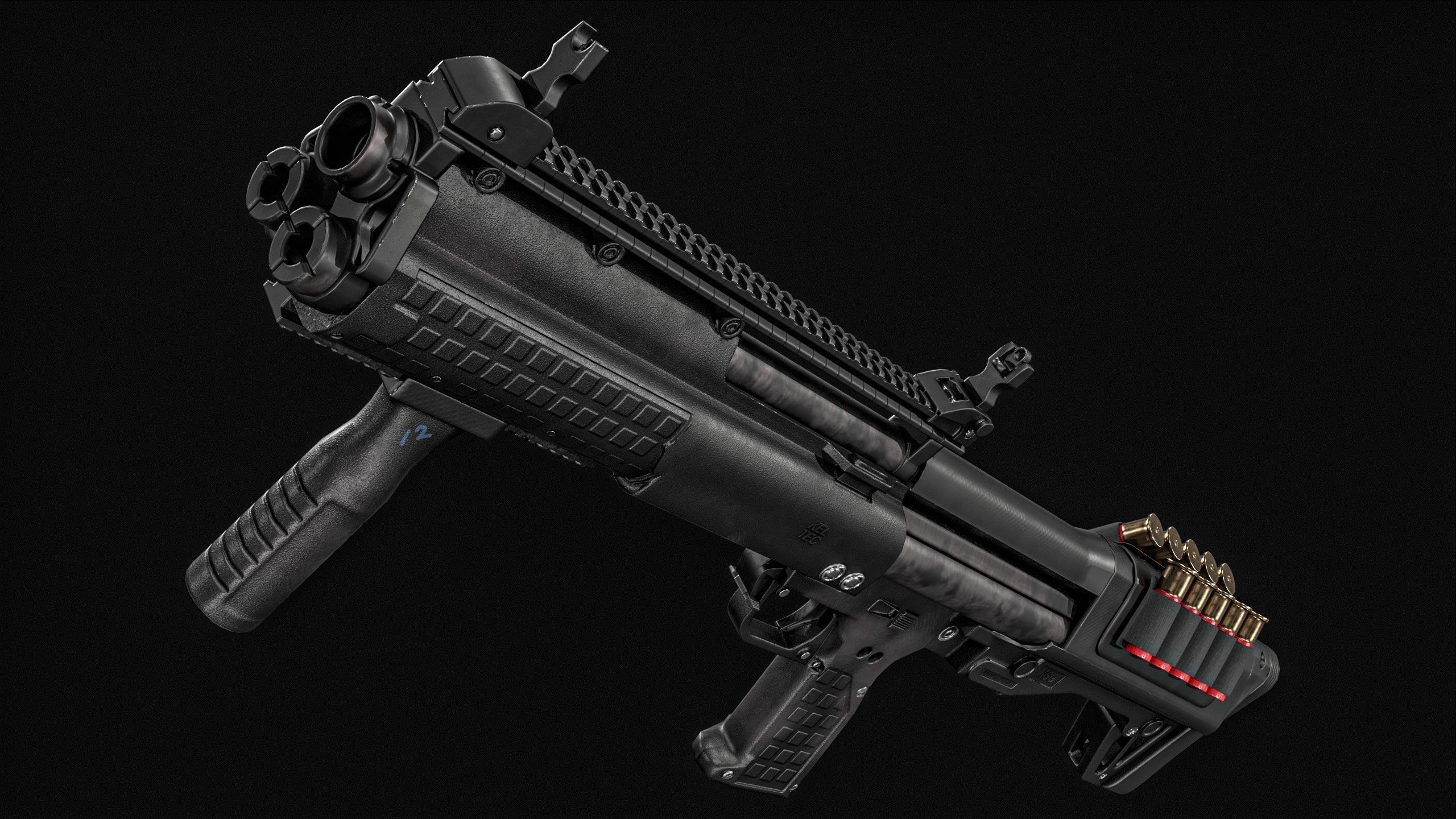 3D model KelTec KSG Shotgun VR / AR / low-poly | CGTrader