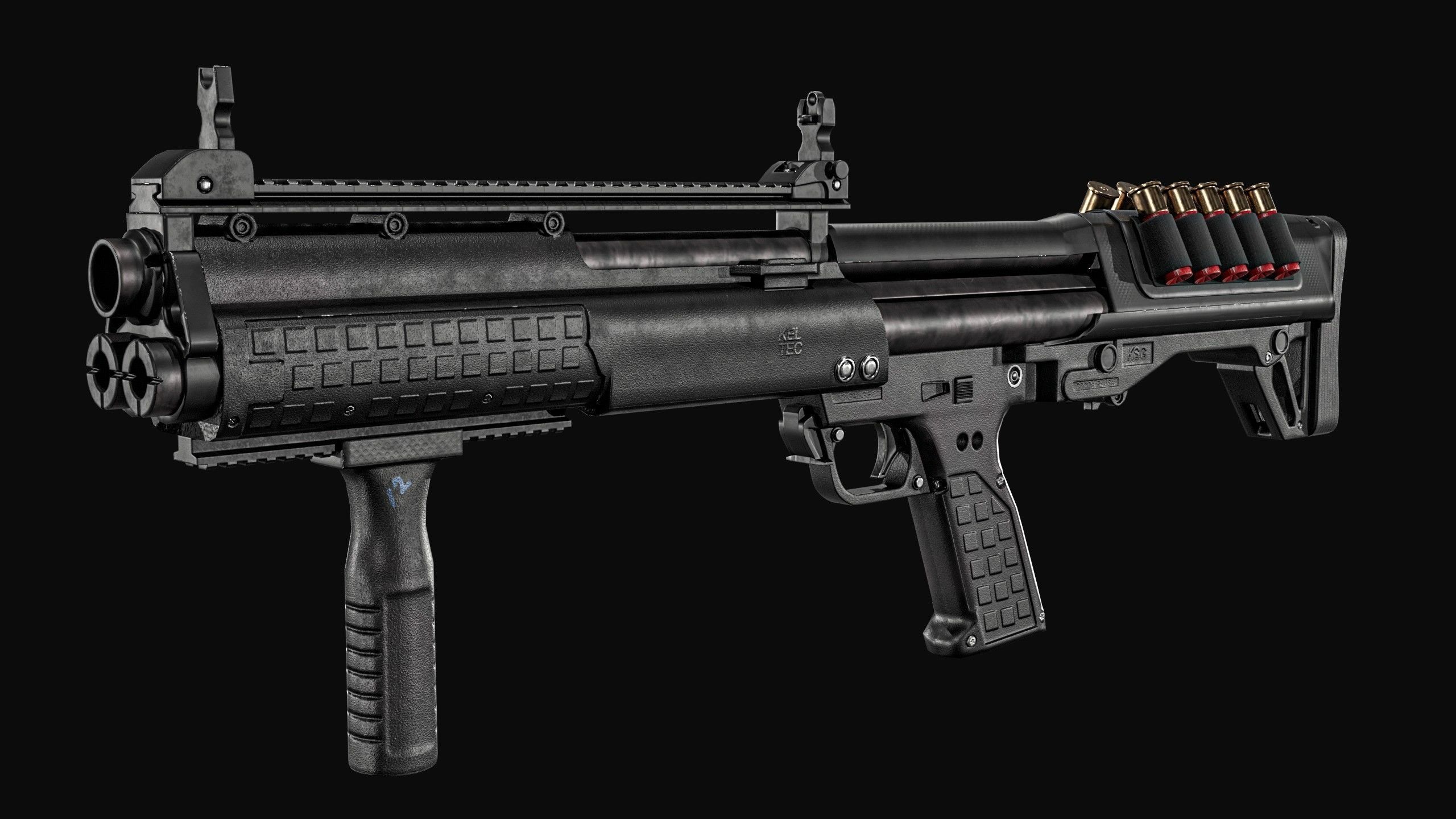 3D model KelTec KSG Shotgun VR / AR / low-poly | CGTrader