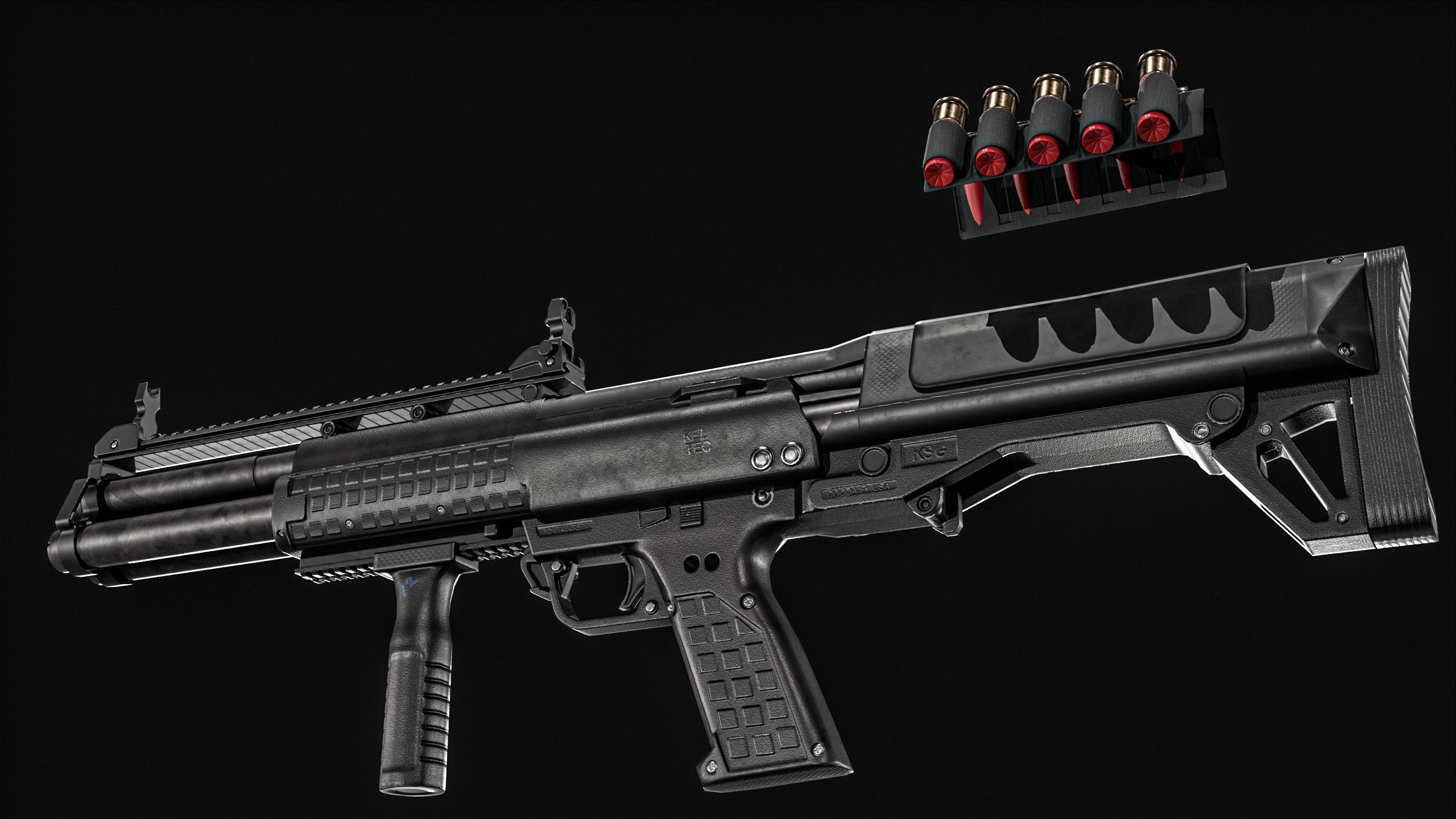 3D model KelTec KSG Shotgun VR / AR / low-poly | CGTrader
