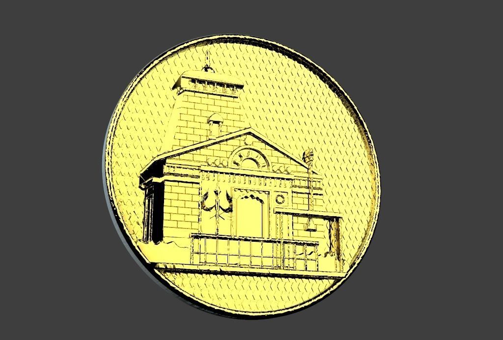 Kedarnath Temple Coin 3D model 3D printable | CGTrader