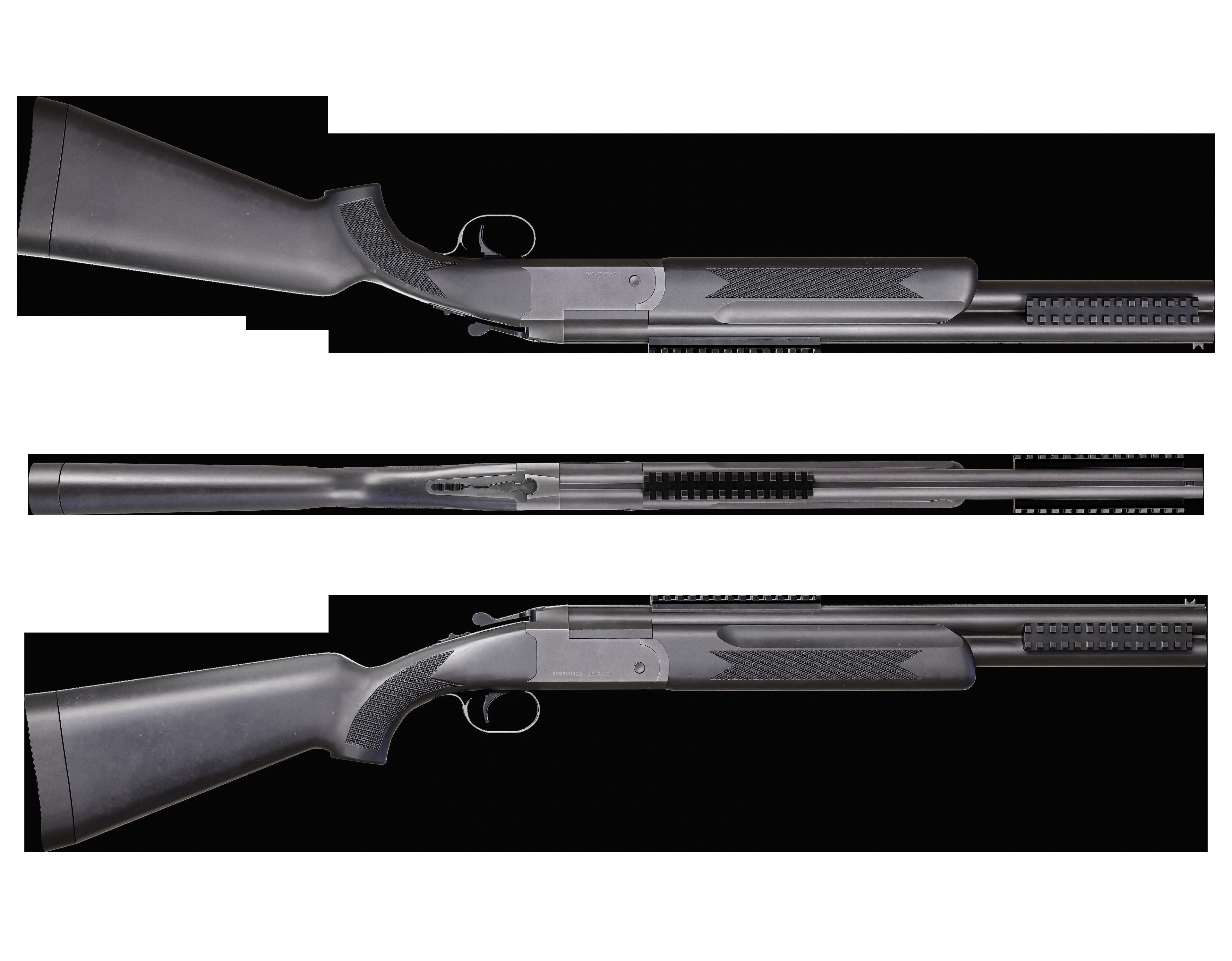 3D model Game Ready Stoeger Over Under Double Barrel Shotgun VR / AR ...