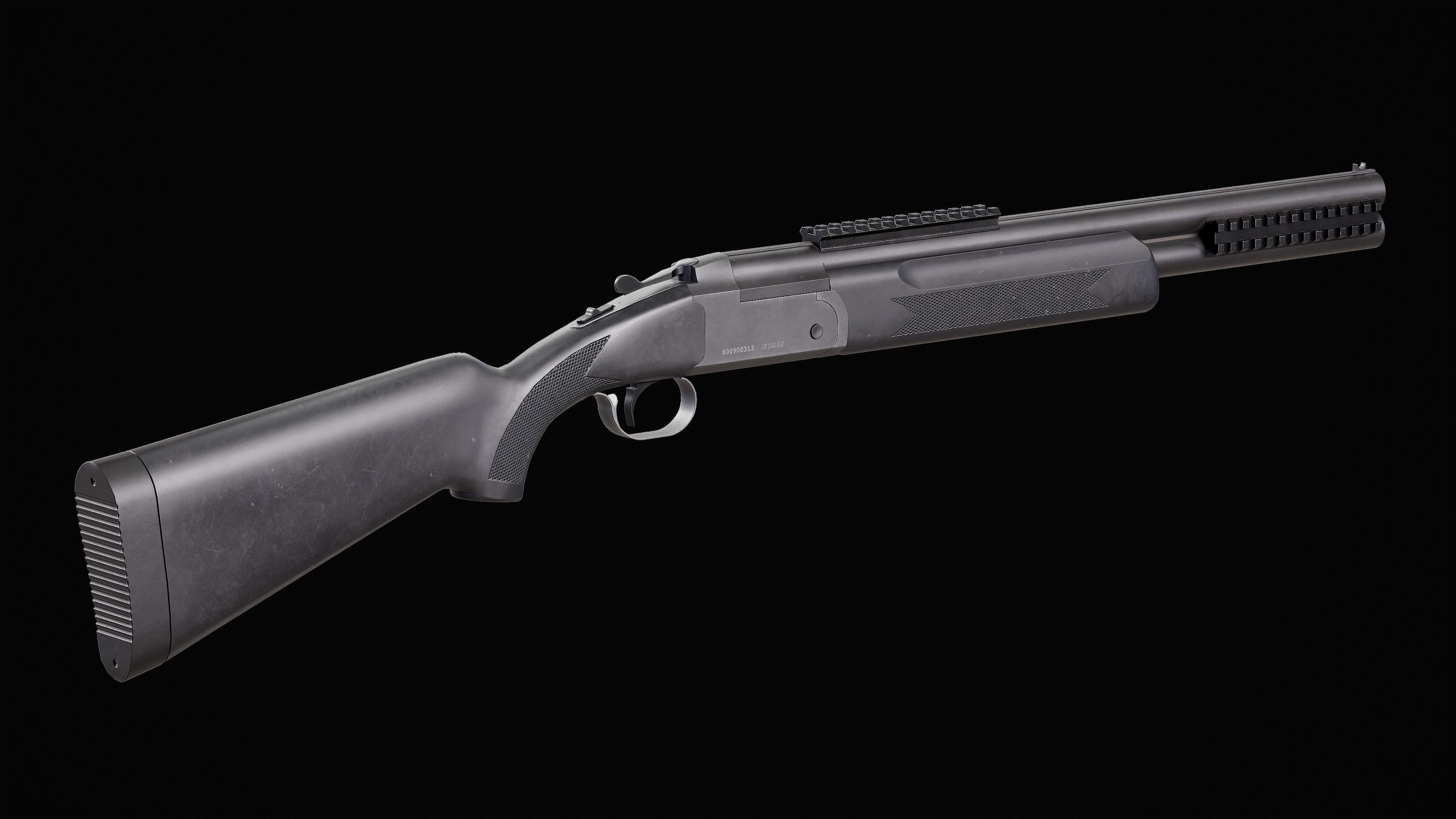 3D model Game Ready Stoeger Over Under Double Barrel Shotgun VR / AR / low-poly | CGTrader