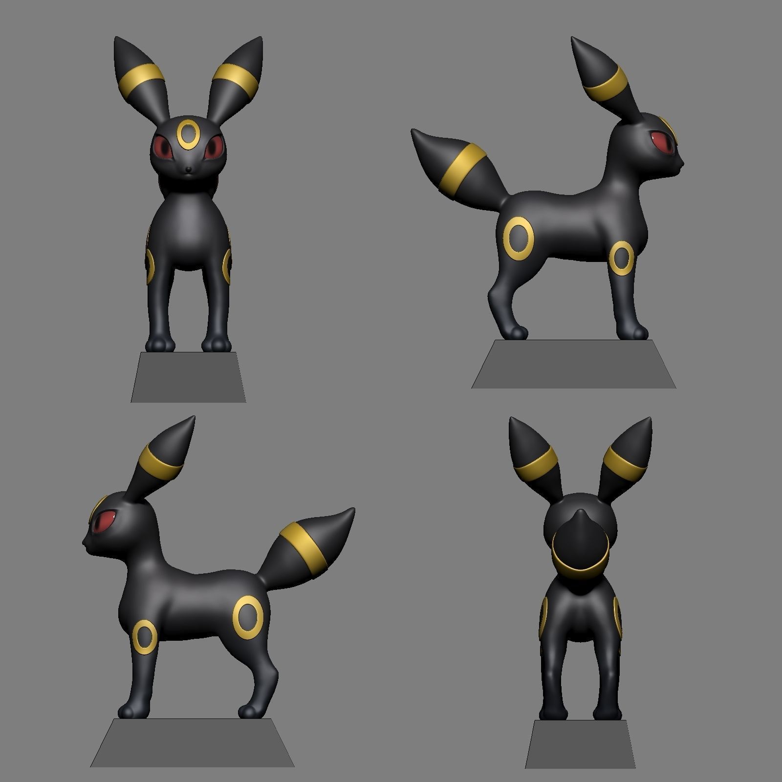 Umbreon free 3D model 3D printable | CGTrader