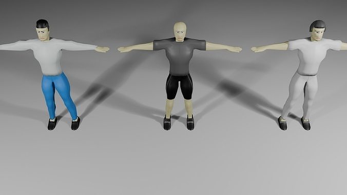 Low poly 3d man package free VR / AR / low-poly 3D model rigged | CGTrader