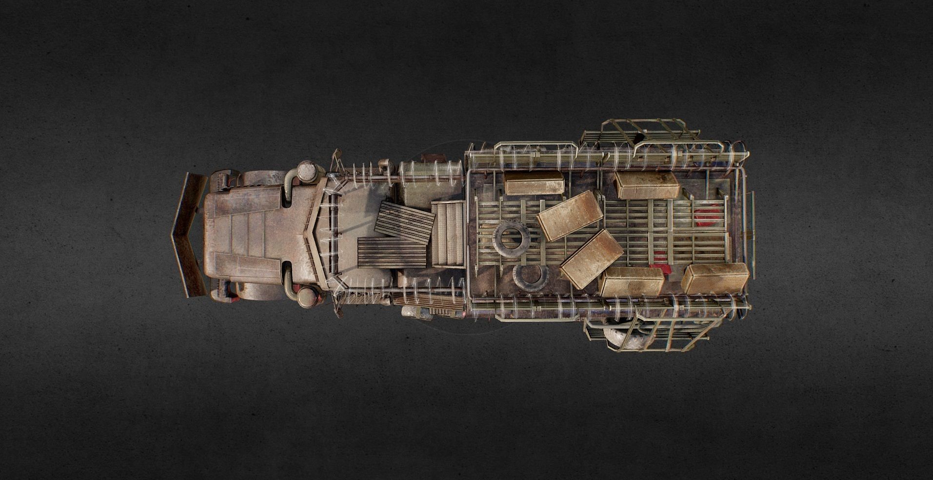 3D model Post apocalypse Truck PBR VR / AR / low-poly | CGTrader