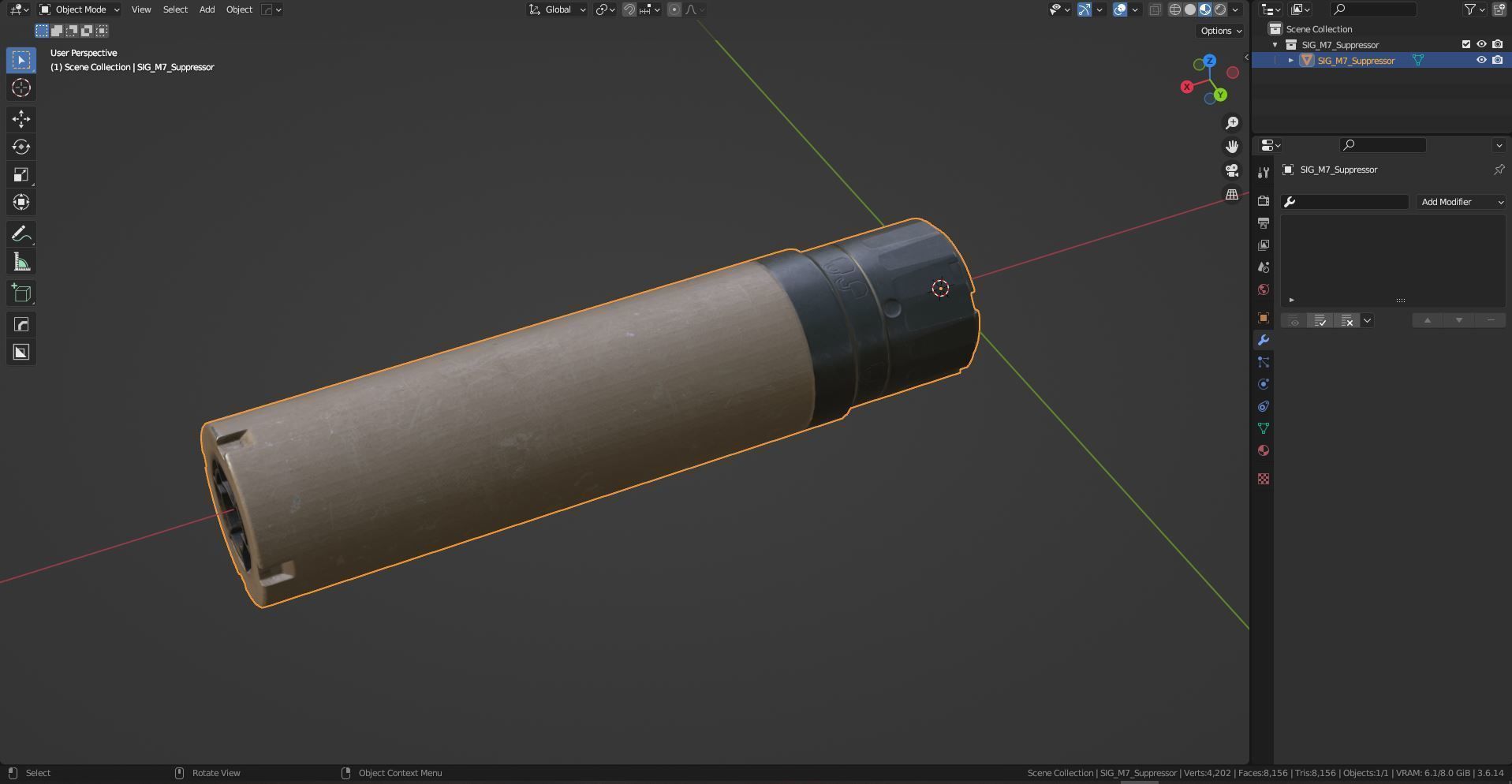 3D model SIG SAUER XM7 MCX SPEAR SUPPRESSOR VR / AR / low-poly | CGTrader