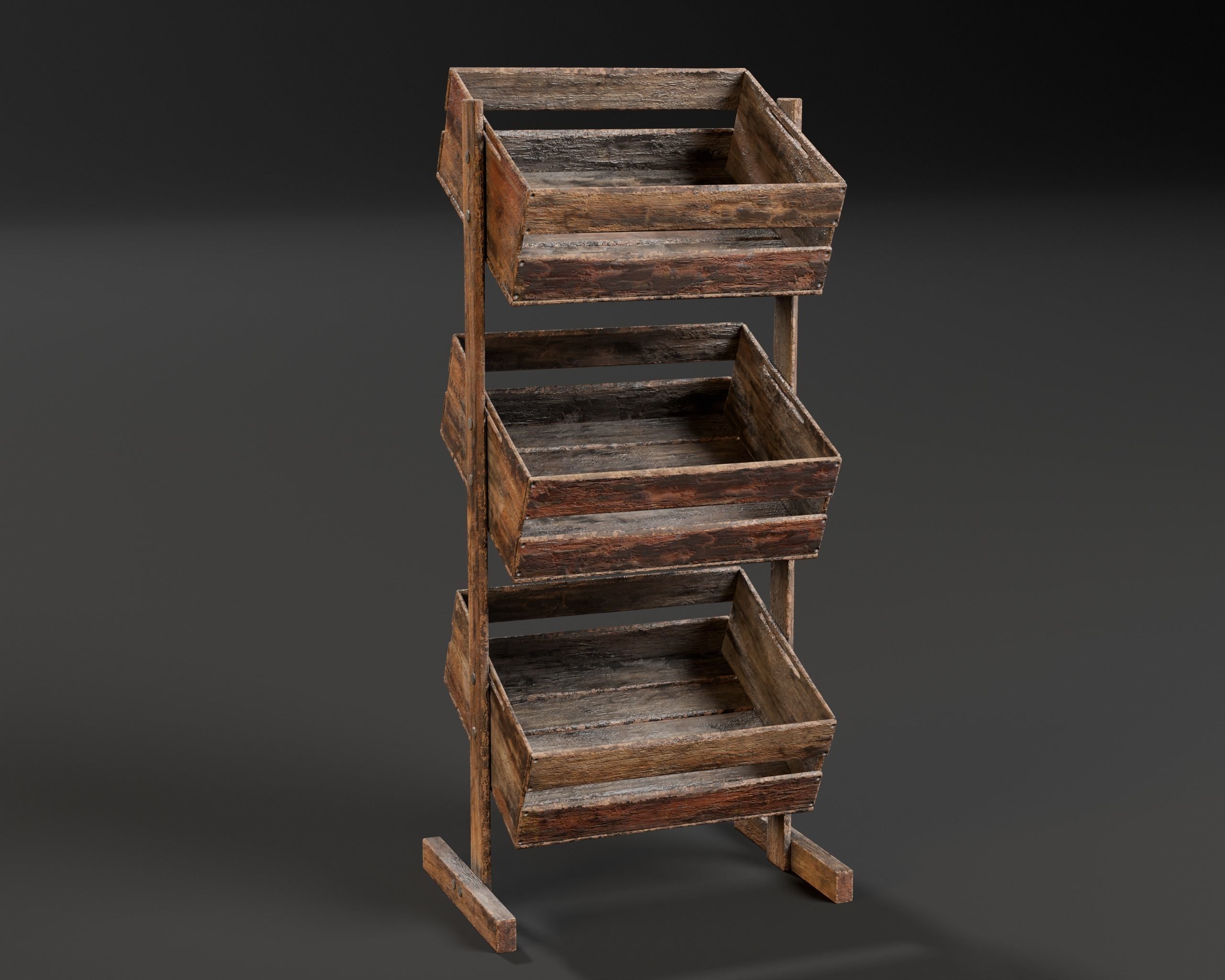 3D model Medieval Standing Crate Stand VR / AR / low-poly | CGTrader