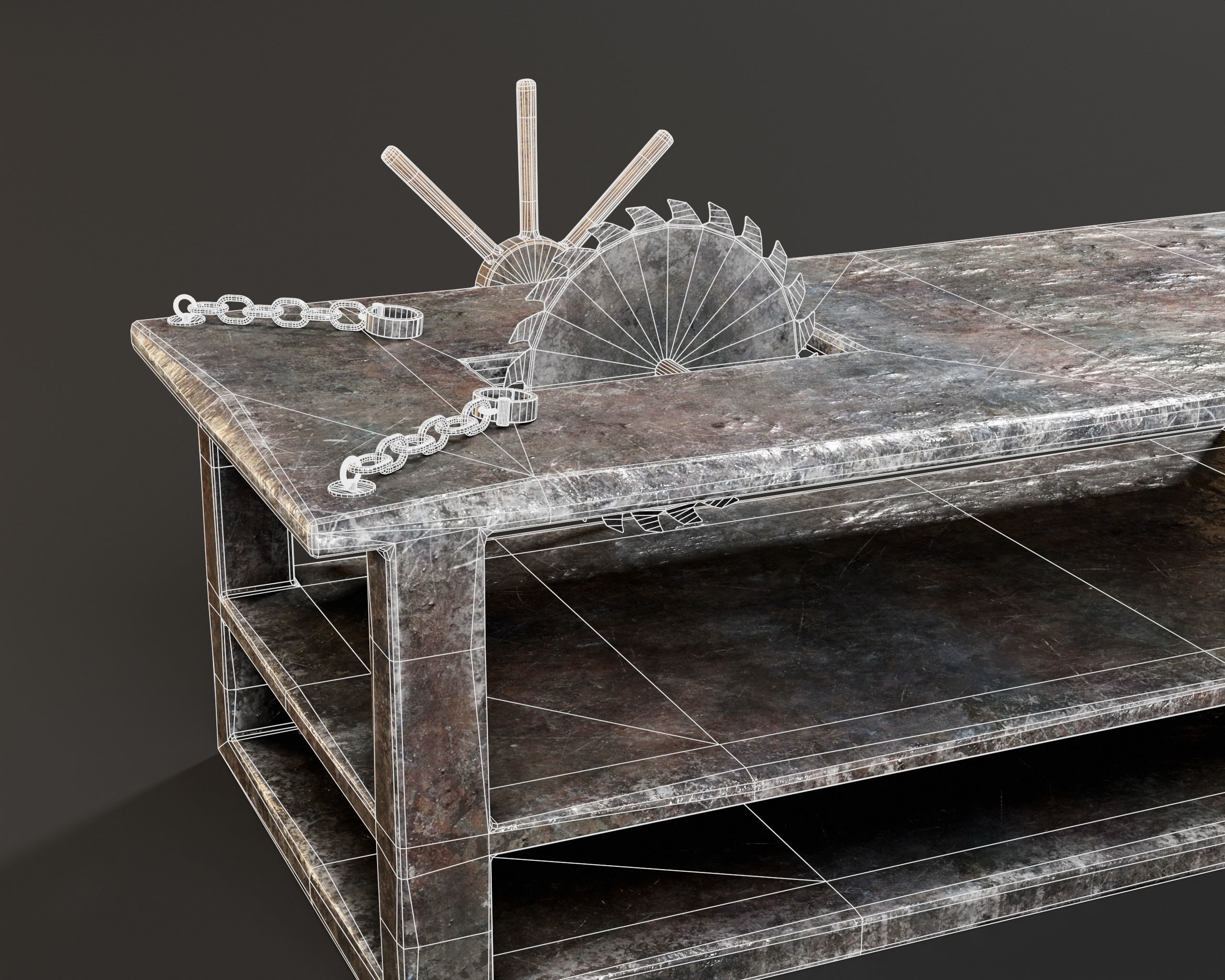 3D model Saw Mill Torture Table VR / AR / low-poly | CGTrader