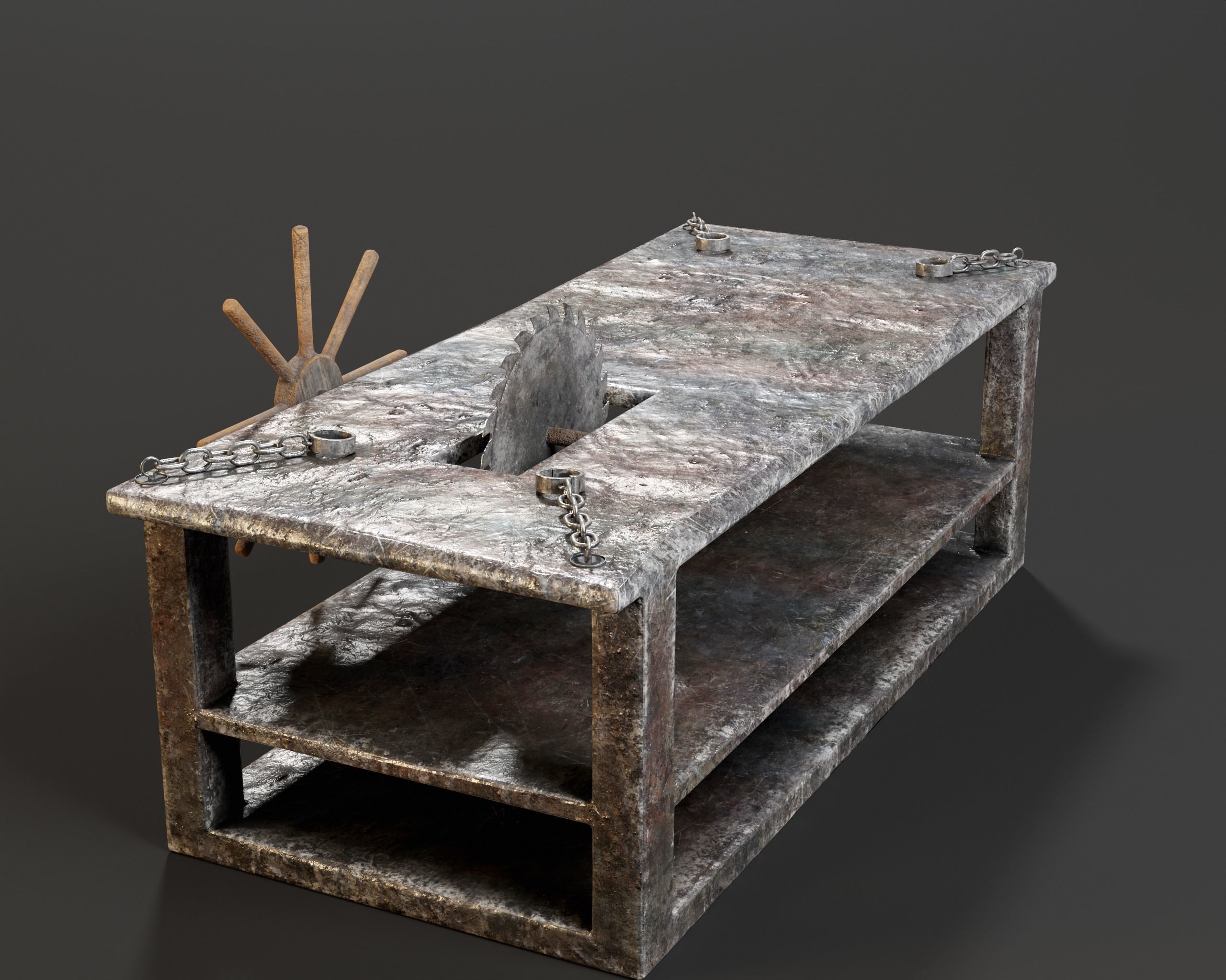 3D model Saw Mill Torture Table VR / AR / low-poly | CGTrader