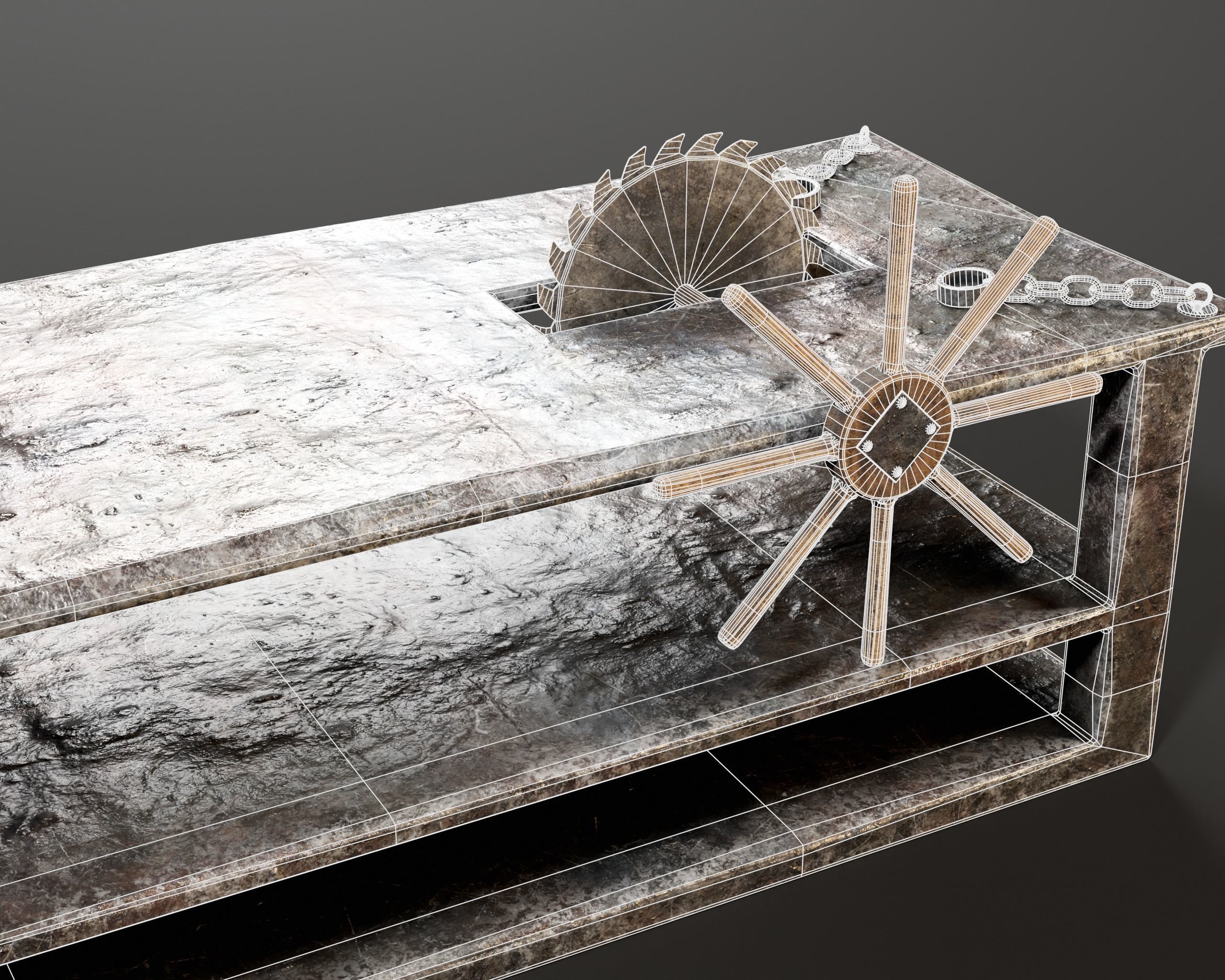 3D model Saw Mill Torture Table VR / AR / low-poly | CGTrader
