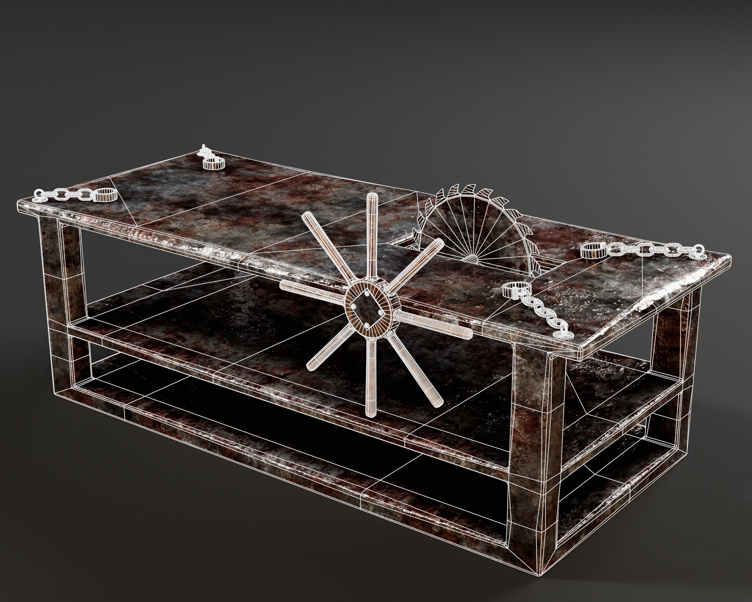 3D model Saw Mill Torture Table VR / AR / low-poly | CGTrader