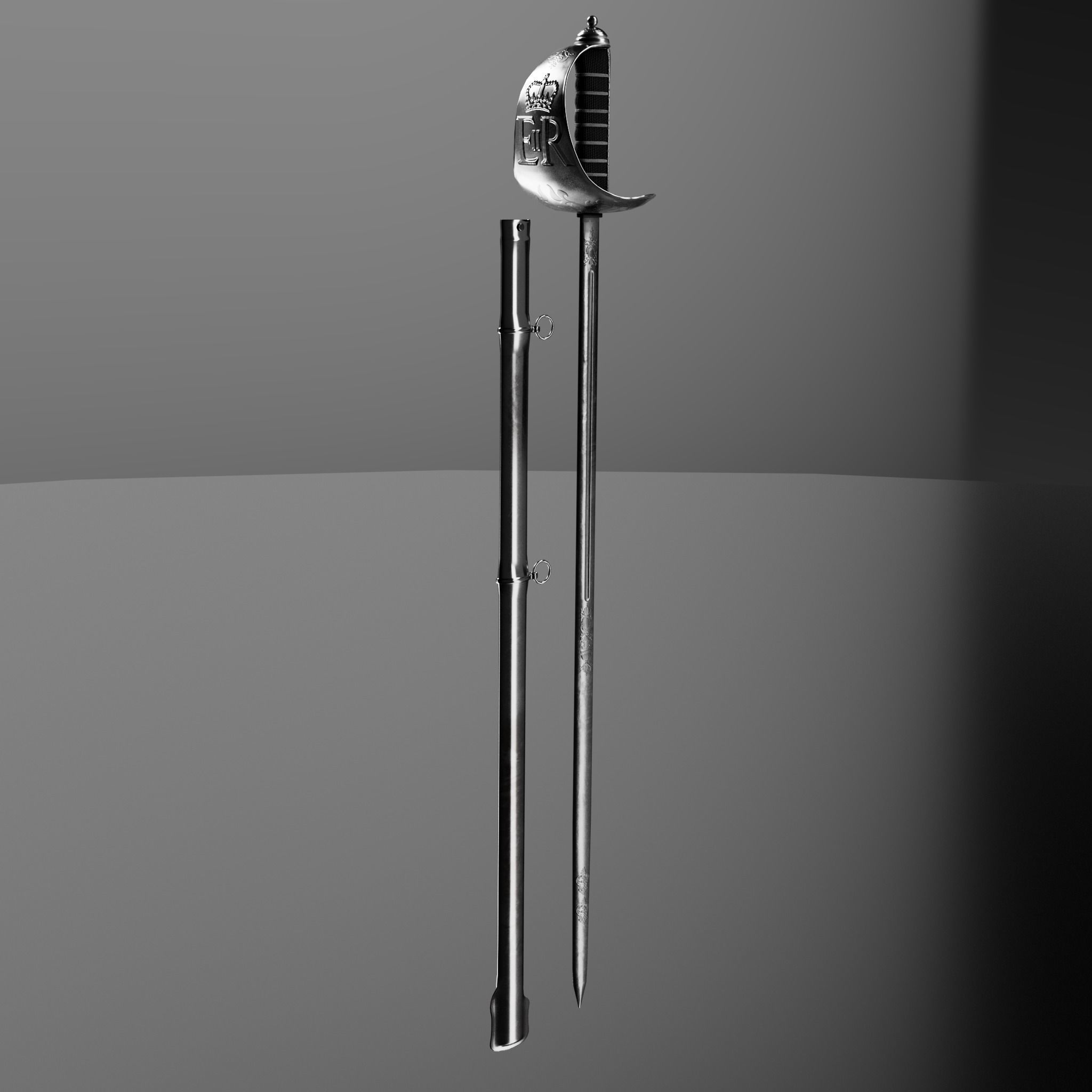 3D model British military sword VR / AR / low-poly | CGTrader