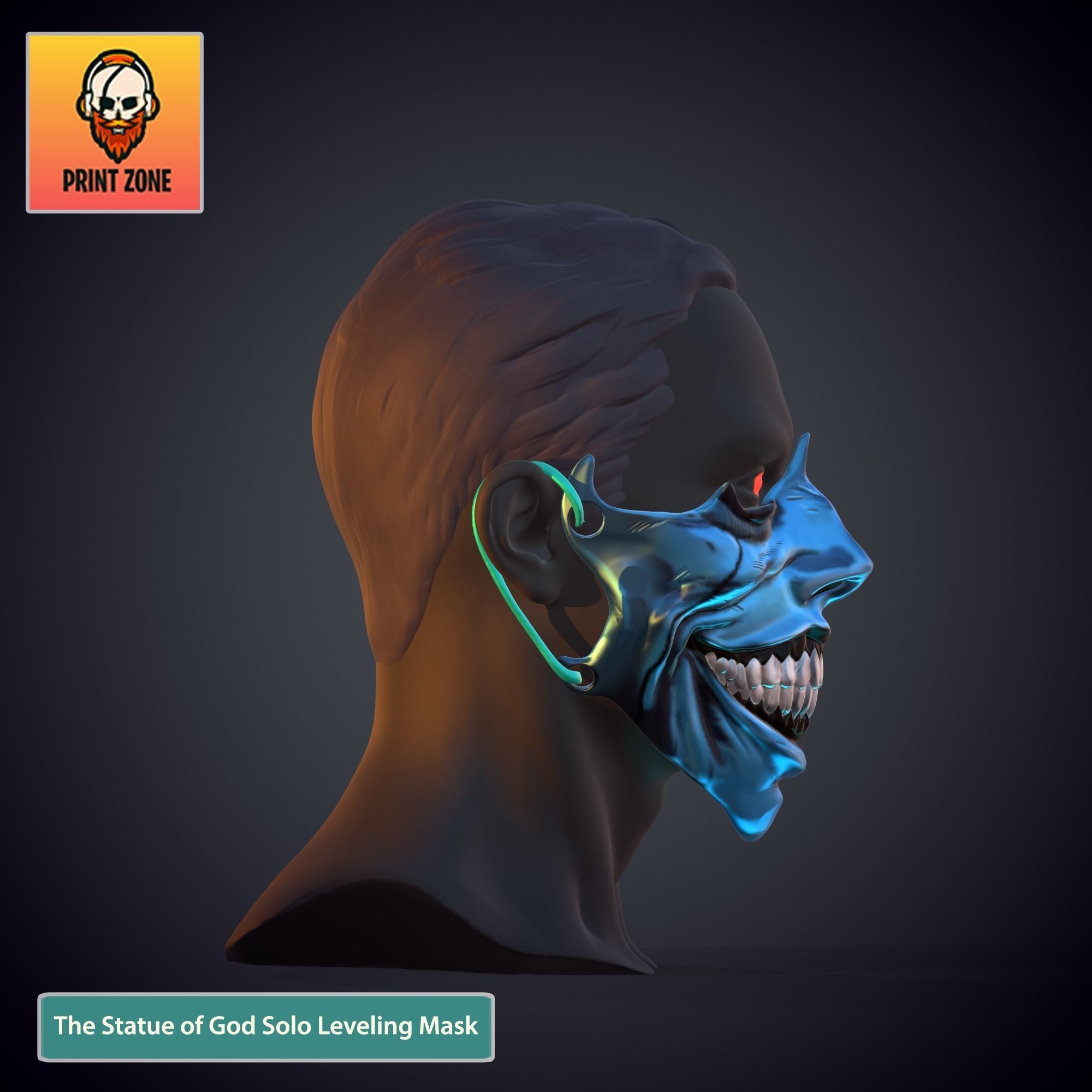 THE STATUE OF GOD MASK SOLO LEVELING 3D model 3D printable | CGTrader