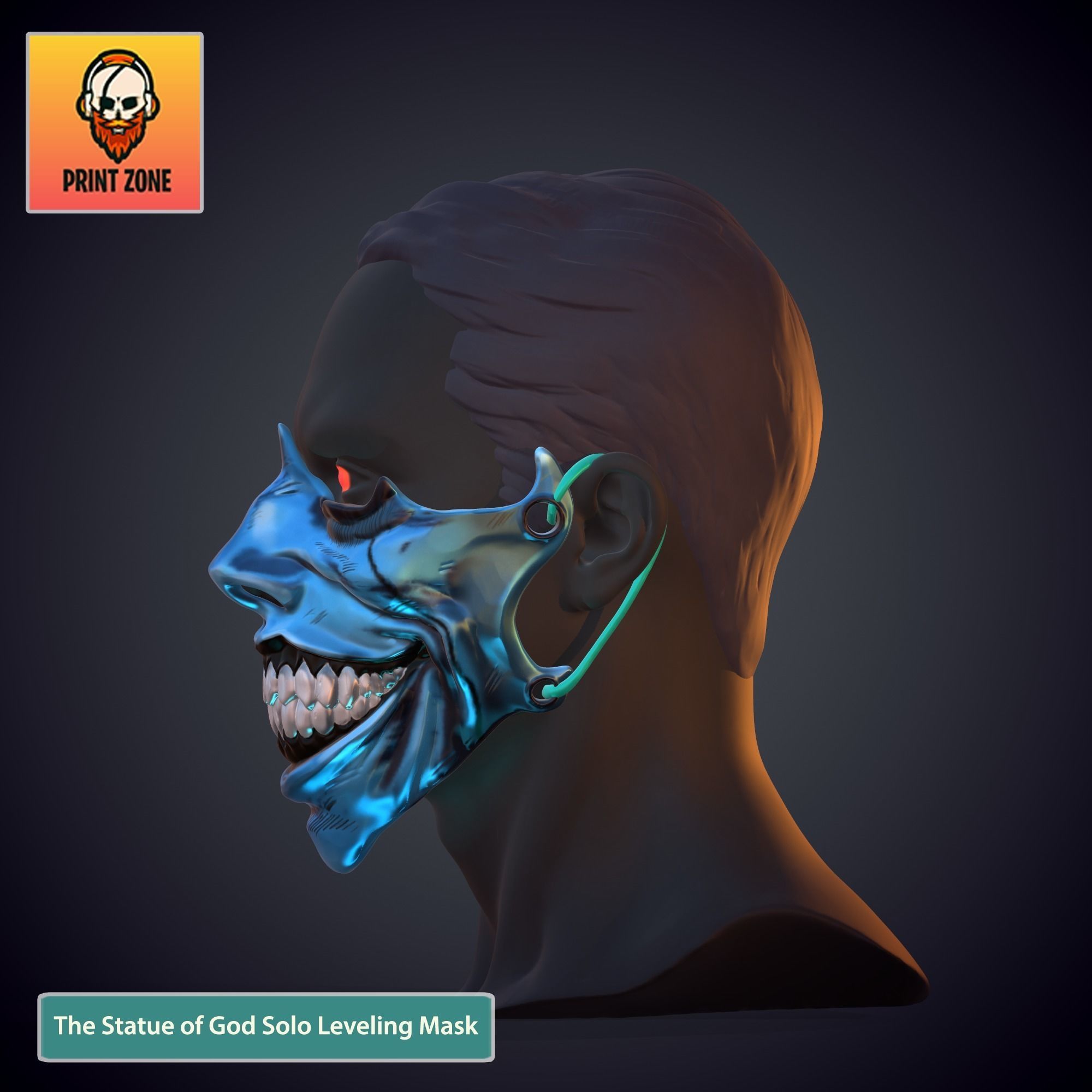 THE STATUE OF GOD MASK SOLO LEVELING 3D model 3D printable | CGTrader