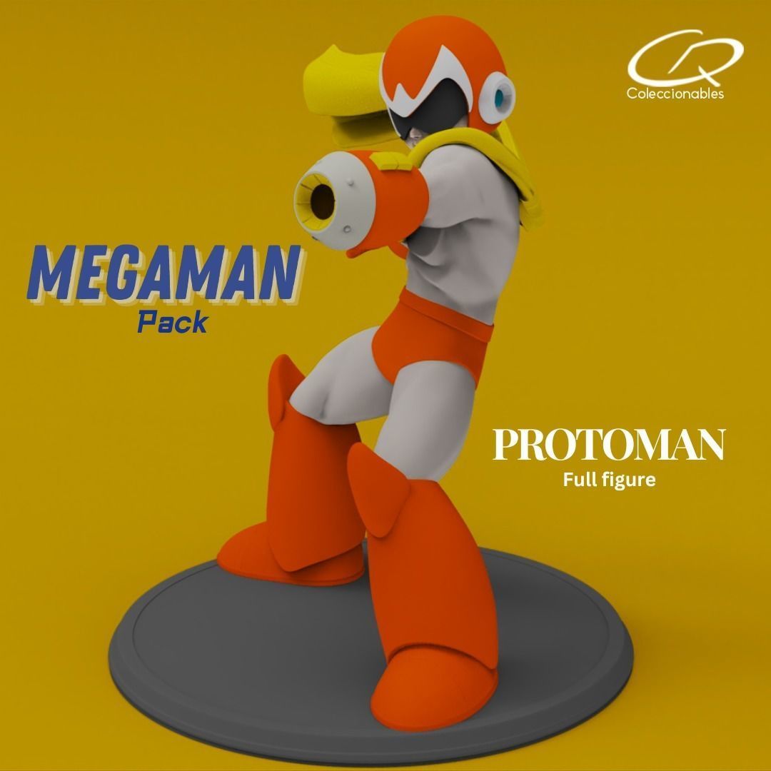 Megaman Pack Collection - Protoman full figure 3D model 3D printable ...