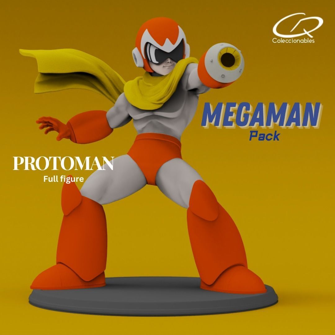 Megaman Pack Collection - Protoman full figure 3D model 3D printable ...