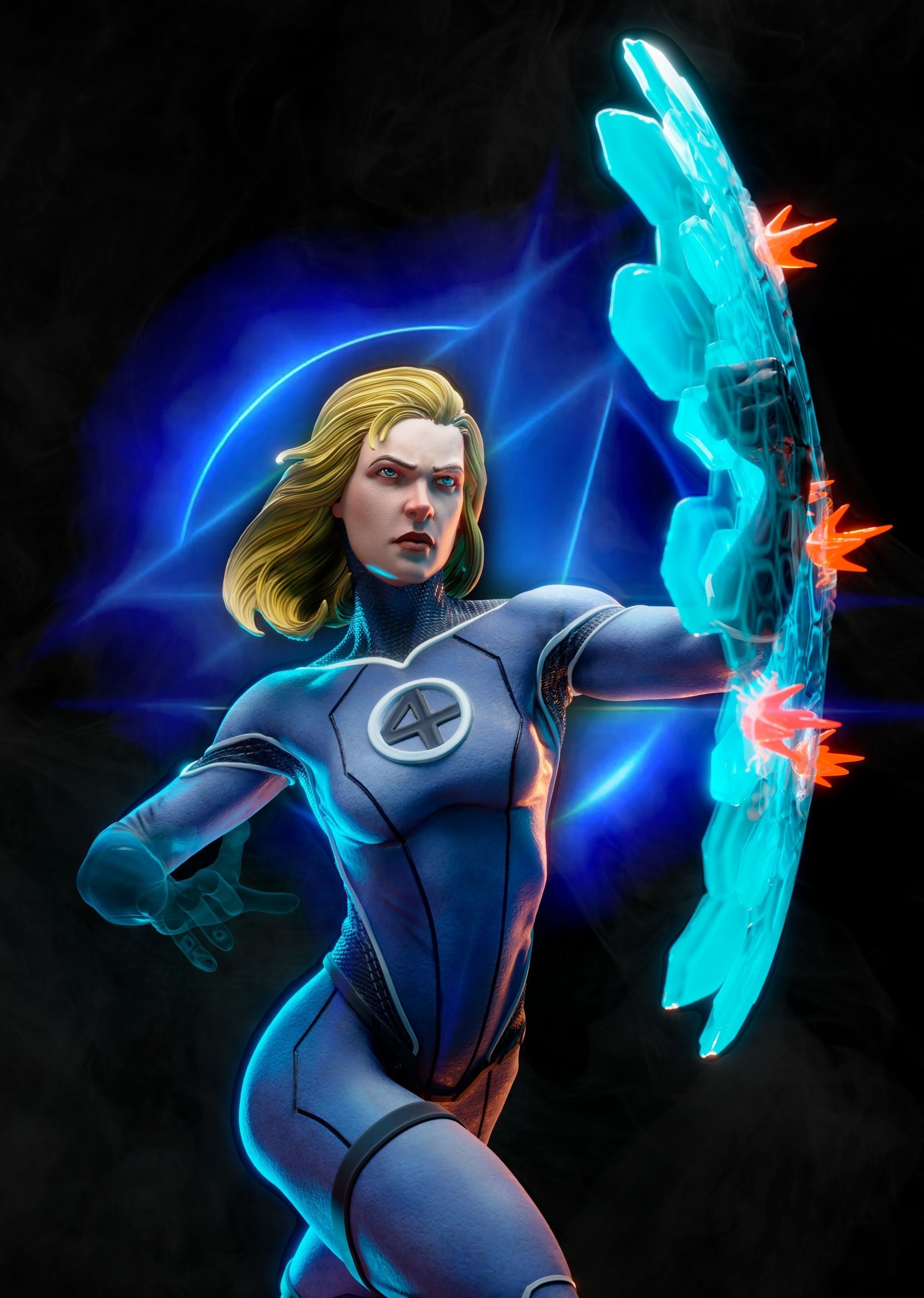 Invisible woman statue 3D model 3D printable | CGTrader