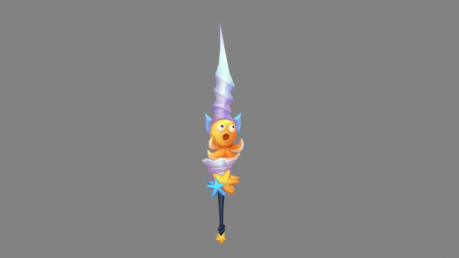 3D model Cartoon starfish octopus sword VR / AR / low-poly | CGTrader