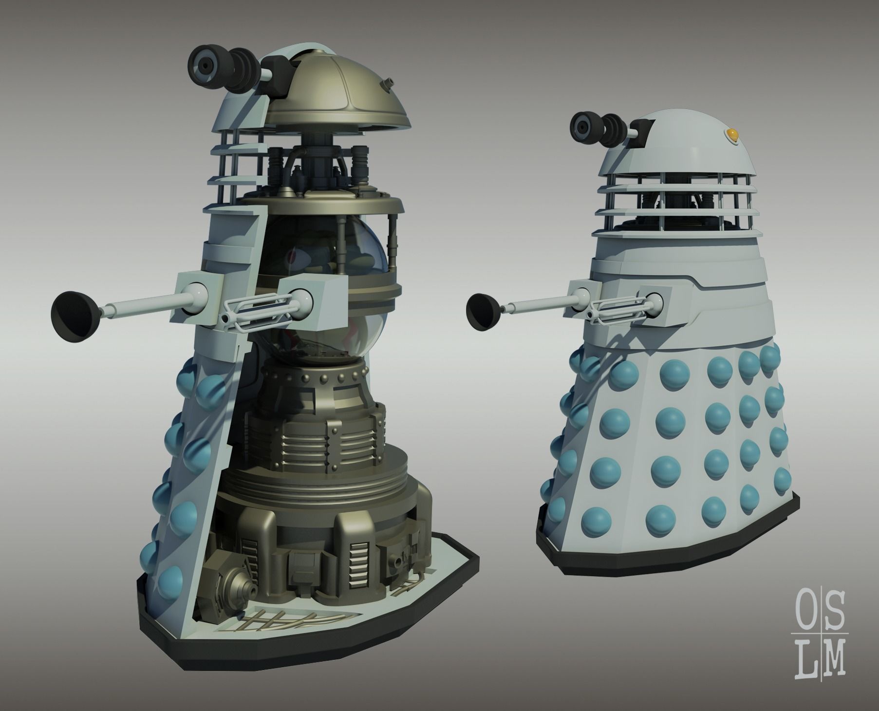Cutaway Dalek - Mark 3A Travel Machine 3D model 3D printable | CGTrader