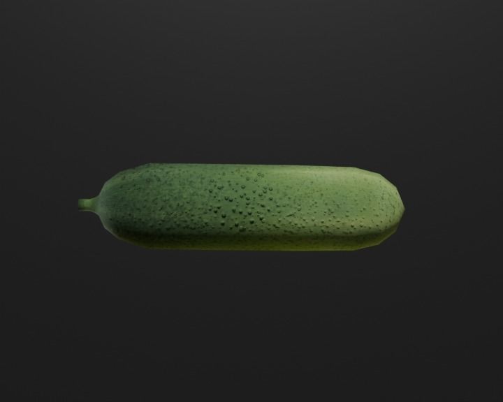 Cucumber 3D model hand painted texture free VR / AR / low-poly 3D model ...