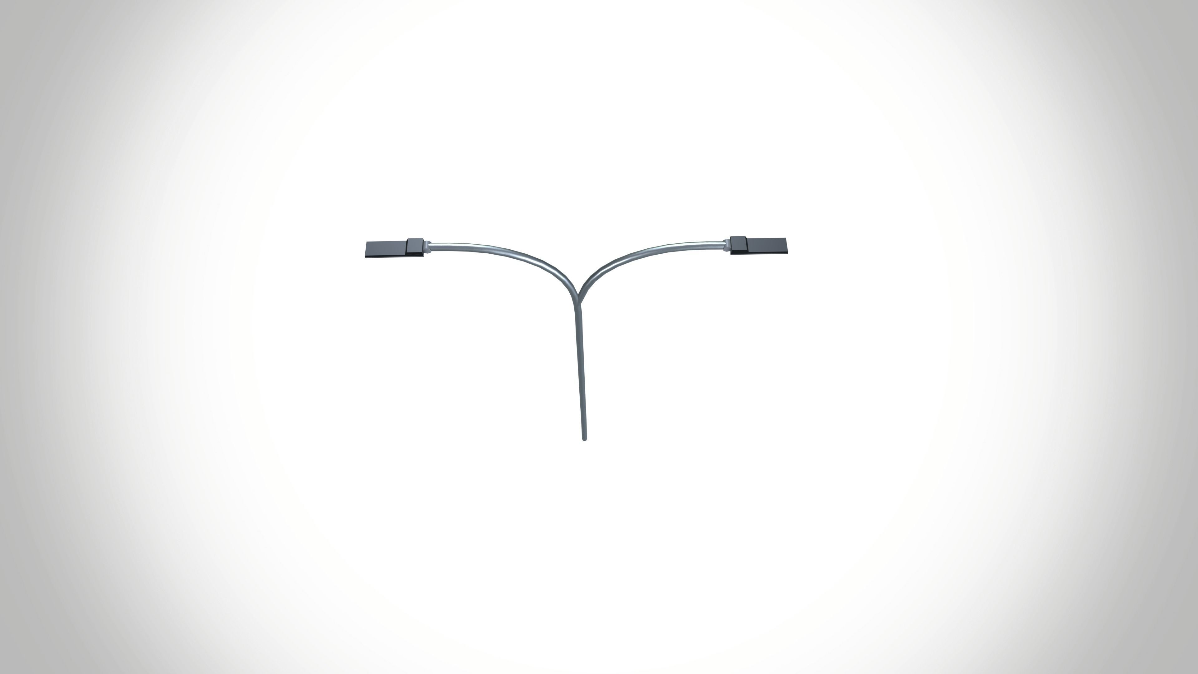3D model Dual arm light pole VR / AR / low-poly | CGTrader
