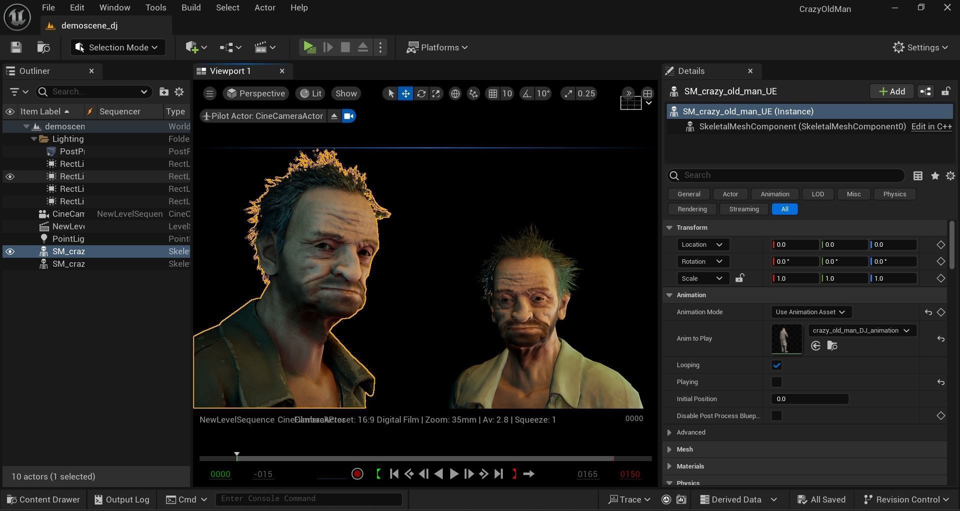 3D model Crazy Old Man VR / AR / low-poly | CGTrader