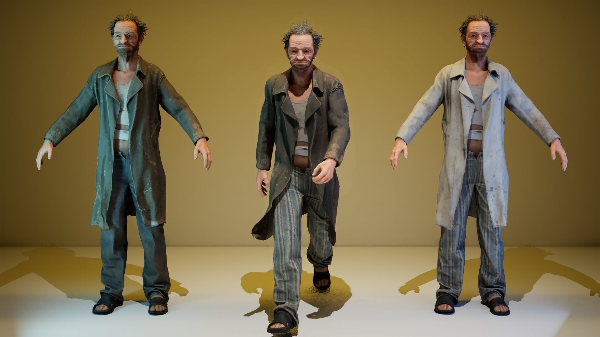 3D model Crazy Old Man VR / AR / low-poly | CGTrader